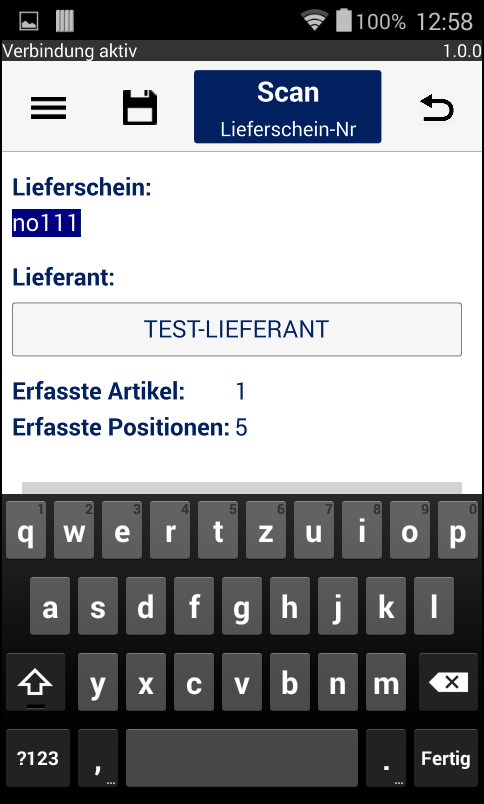 Lieferscheinnummer ändern